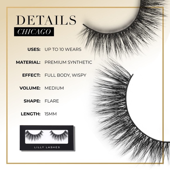 Lilly Lashes | Makeup | Lilly Lashes Chicago Black Flare Lashes | Poshmark